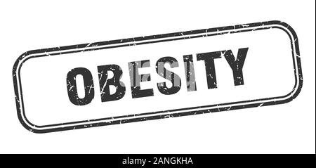 obesity sign. obesity grunge black stamp. Label Stock Vector Image ...