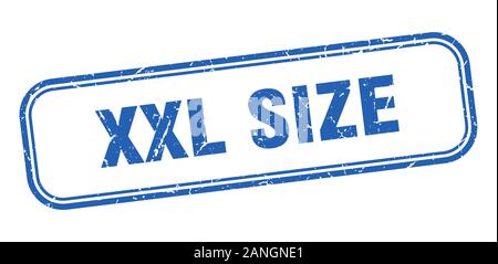 xxl size stamp. rounded grunge sign on white background Stock Vector ...