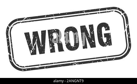 square grunge black wrong stamp Stock Vector Image & Art - Alamy