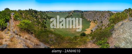 Old dead volcano crater in Iceland Stock Photo - Alamy