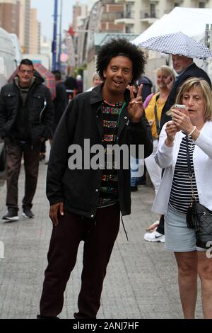 Nathan Bryon Joey Ellis is very popular with the fans security had to ...