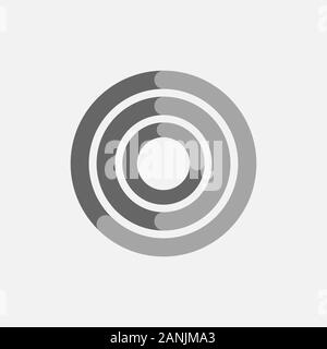 Circular activity ring flat vector icon for watch apps and websites ...