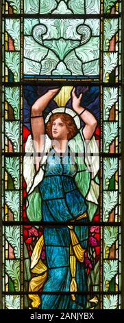 Hope window, (detail) by Henry Holiday. Church of Saint Mary, Kirkby ...