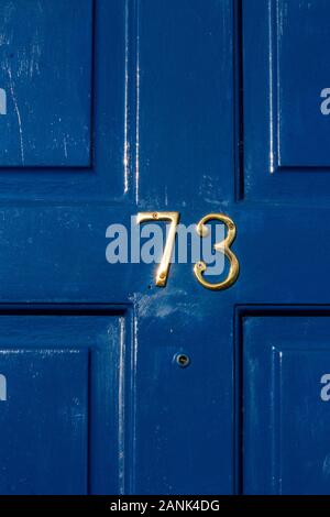 73 gold number digit metal 3d render illustration Stock Photo - Alamy