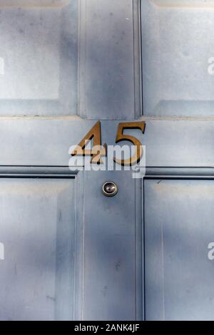 House number 45 Stock Photo - Alamy