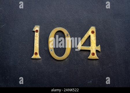 Number 104 street sign Stock Photo - Alamy