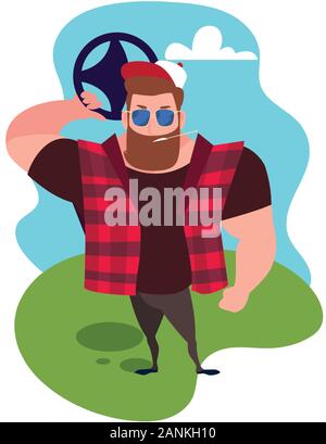 Vector cartoon hands driving, holding a steering wheel. Illustrated ...