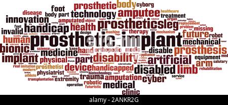 Prosthesis word cloud concept. Collage made of words about prosthesis ...