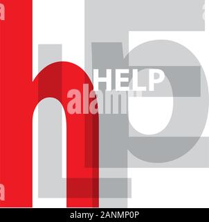 Vector Help. Broken text Stock Vector Image & Art - Alamy