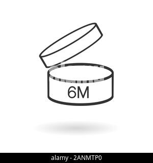 PAO cosmetics symbol 24M, Period after opening symbol twenty four Stock ...