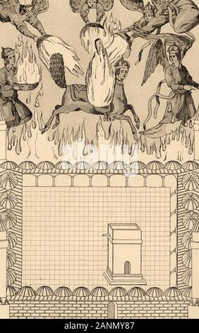 Muhammad (570-632). Founder of Islam. Ascension of Muhammad. Engraving ...