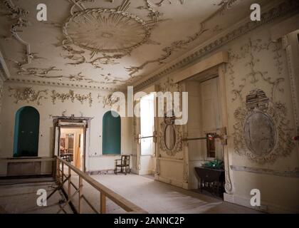 Interior of Poltimore House near Exeter in Devon UK. Currently ...