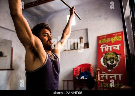 Kushti wrestler exercising. Varanasi, India Stock Photo - Alamy