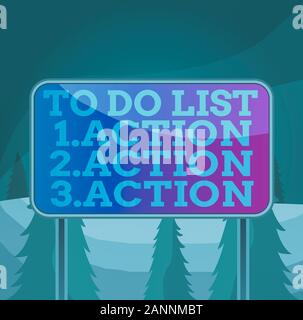 Word writing text To Do List 1.Action 2.Action 3.Action. Business ...
