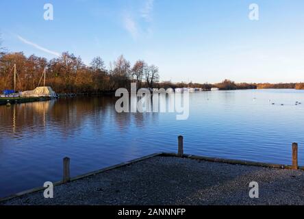 Ranworth Staithe on Malthouse Broad in the Norfolk Broads Stock Photo ...