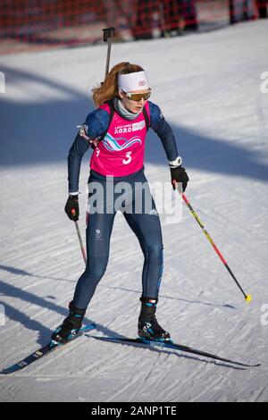 Team GB's Shawna Pendry (17) competes in the women’s 10km individual ...