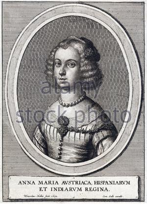 Portrait of Maria Anna of Spain (1606 – 1646), a Holy Roman Empress and ...