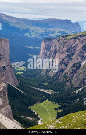 Vallunga mountain valley. Langental. Puez-Odle Natural Park. The ...