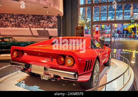The historical Ferrari 288 GTO showcase in the Ferrari World amusement ...