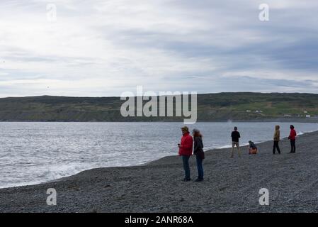 Scenic spot in St. Vincent's beach, Newfoundland, Canada. Stop and ...