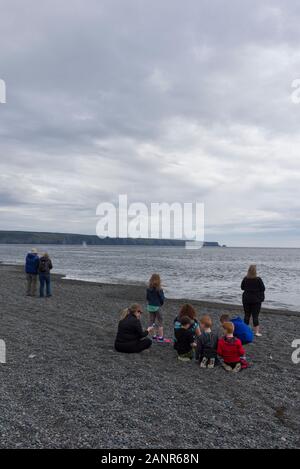 Scenic spot in St. Vincent's beach, Newfoundland, Canada. Stop and ...