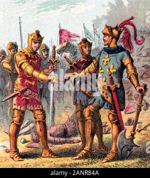Surrender of King John II of France, also called called John the Good ...
