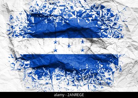 The crumpled national flag of Honduras Stock Photo - Alamy