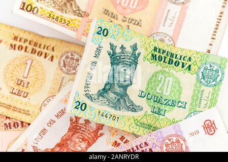 Money of Moldova. Leu bills. MDL banknotes. 5 Gagauz. Business, finance ...