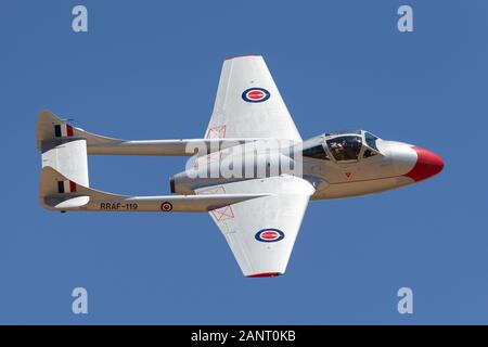 The de Havilland DH 115 Vampire T11 two-seat jet trainer prototype. GAV ...
