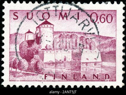 POLTAVA, UKRAINE - January 19, 2020. Vintage stamp printed in Finland ...