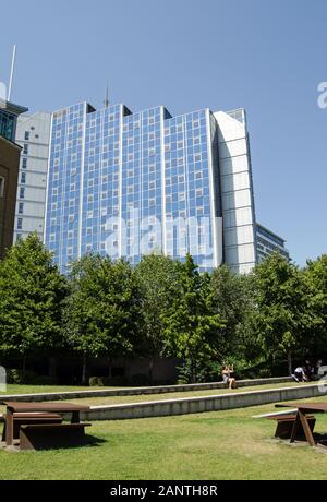 Basingstoke, UK - July 23, 2019: Pedestrians enjoying the sunshine ...