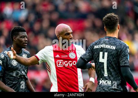 AMSTERDAM, 19-01-2020, football, Johan Cruijff ArenA, Dutch eredivisie ...
