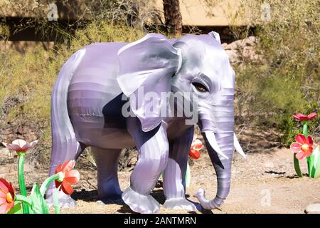 Model Elephant in Phoenix Zoo, Arizona, USA Stock Photo - Alamy