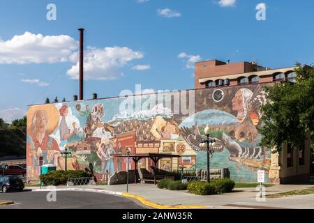 Women's Mural, Livestock Building, Helena, Montana, USA Stock Photo - Alamy