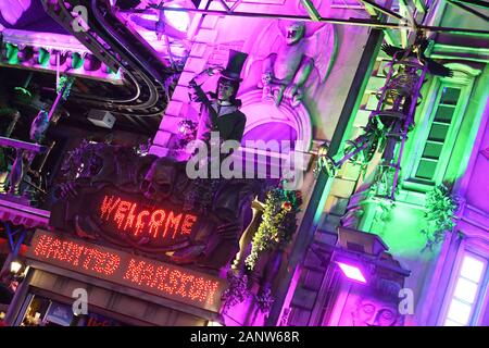 Terror Castle ghost train / haunted house ride at fair at the Robin ...