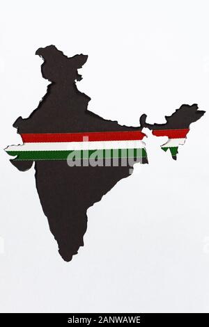 Map of India , Indian Map , cut out , India Stock Photo - Alamy
