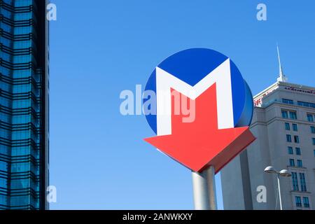 Sign to Taksim metro in Istanbul Turkey Stock Photo - Alamy