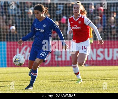 Sam Kerr, of Chelsea Women, during the pre-match warm up ahead of the ...