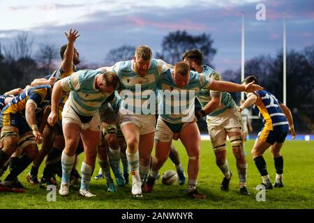 The Falcons front row of Mike Daniels (left), Charlie Maddison (centre ...