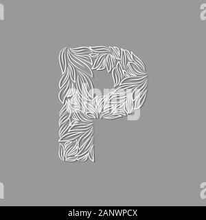 Ornamental paper letter A on gray Stock Vector Image & Art - Alamy
