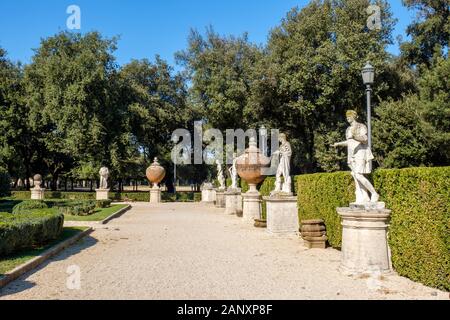 Back view and gardens of Borghese Gallery, Galleria Borghese Museum ...