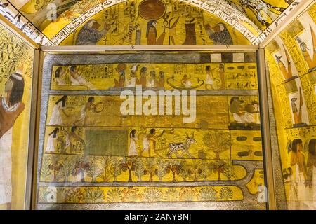 Ancient Egyptian wall paintings of the Tomb of Iti and Neferu, Ritual ...