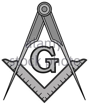 square and compass masonic occultism sacred society illustration Stock ...