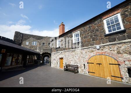 The interior or inside of Carrickfergus Castle, a Norman castle in ...
