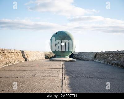 Afloat by Hamish Black public sculpture at Groyne on seafront Brighton ...