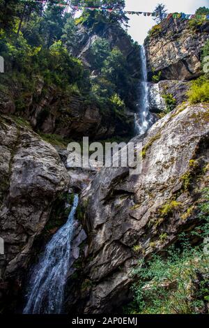 Waterfall in Himalaya mountains, Nepal Stock Photo: 67801145 - Alamy