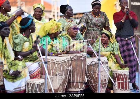 Members of a Nubian singing and dance group at the Orupaap Nature Arts ...