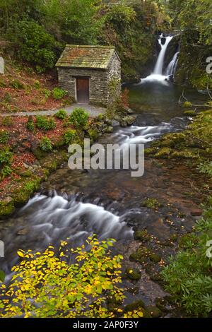The Grot and the Waterfall, Rydal Hall Stock Photo - Alamy