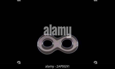 Water infinity symbol, 3D rendering isolated on white background Stock ...