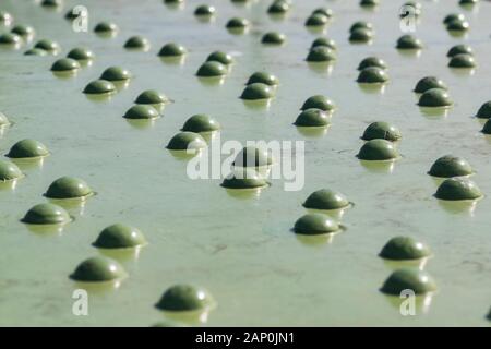 Metal parts of the rivet joints and bolts of the bridge construction ...